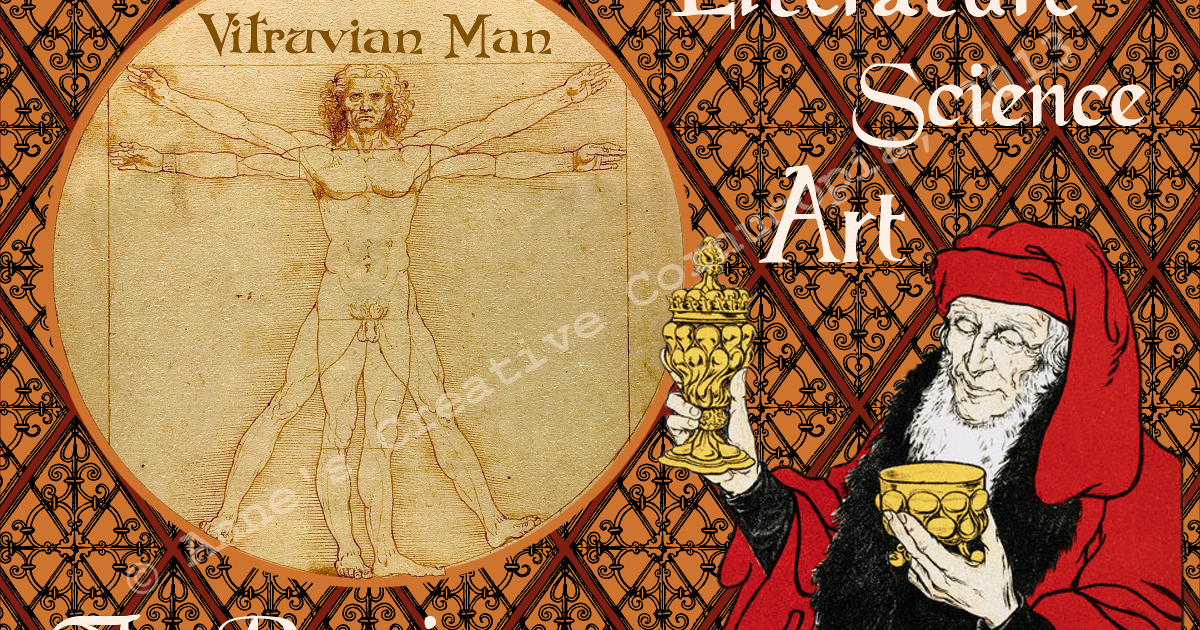 Anne's Creative Cornucopia: "The Renaissance - Vitruvian Man" – Postcard