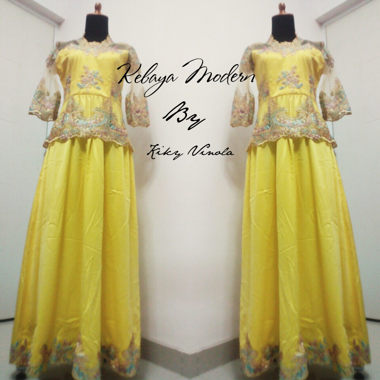 Hijab Boutique By Kiky Vinola: Kebaya Modern Kuning Pastel