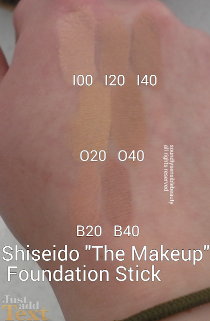 Shiseido "The Makeup" Foundation Stick Review & Swatches of Shades