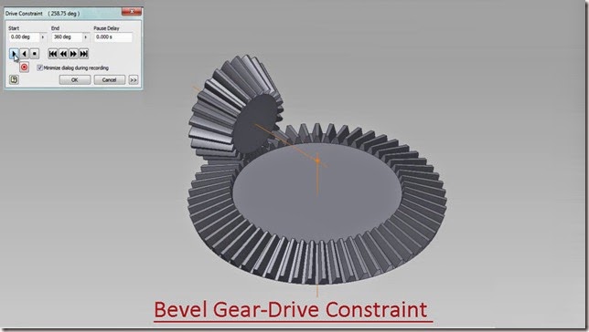 3d Solid Modelling Videos Bevel Gear Drive Constraint Autodesk Inventor 2012 With Caption And