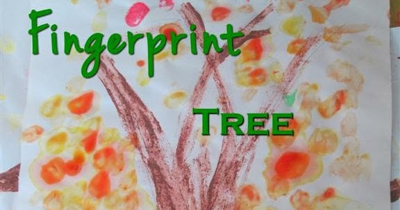The Do-It-Yourself Mom: Preschool Fall Craft: Fingerprint Pumpkin and Tree