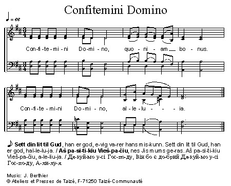 Cantus Mundi: Confitemini Domini (Taizé)