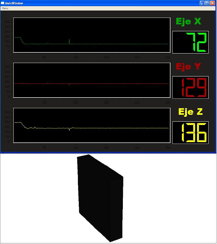 Brightbase: Prueba del acelerómetro MMA7260 con PIC y PyQwt