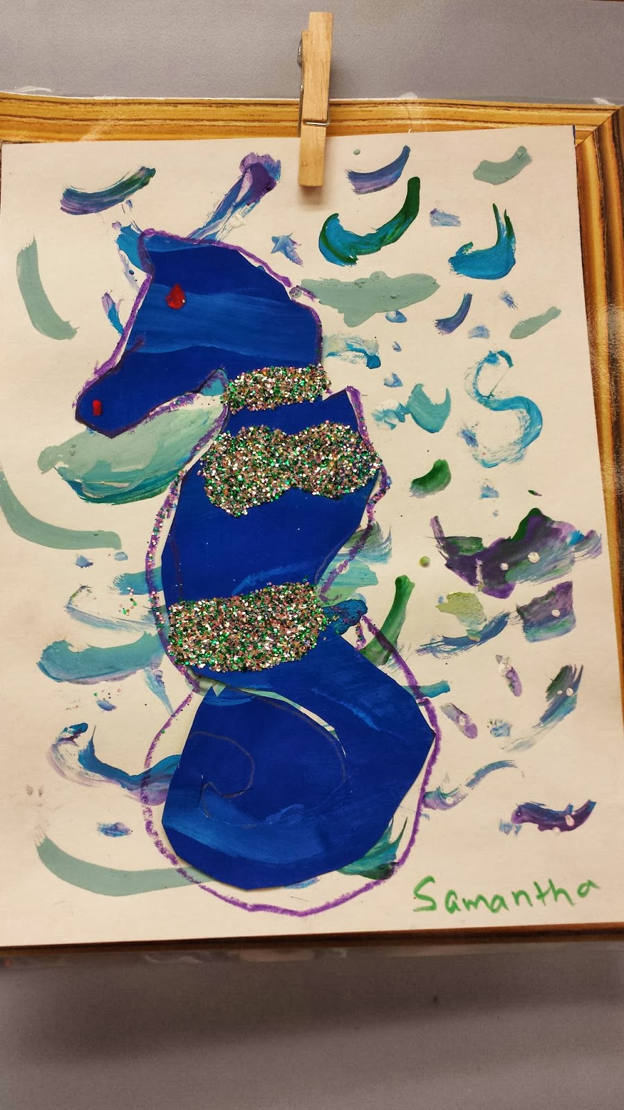 Mrs. Mona Lisa's Art Spot!: 2nd grade Eric Carl inspired seahorses!