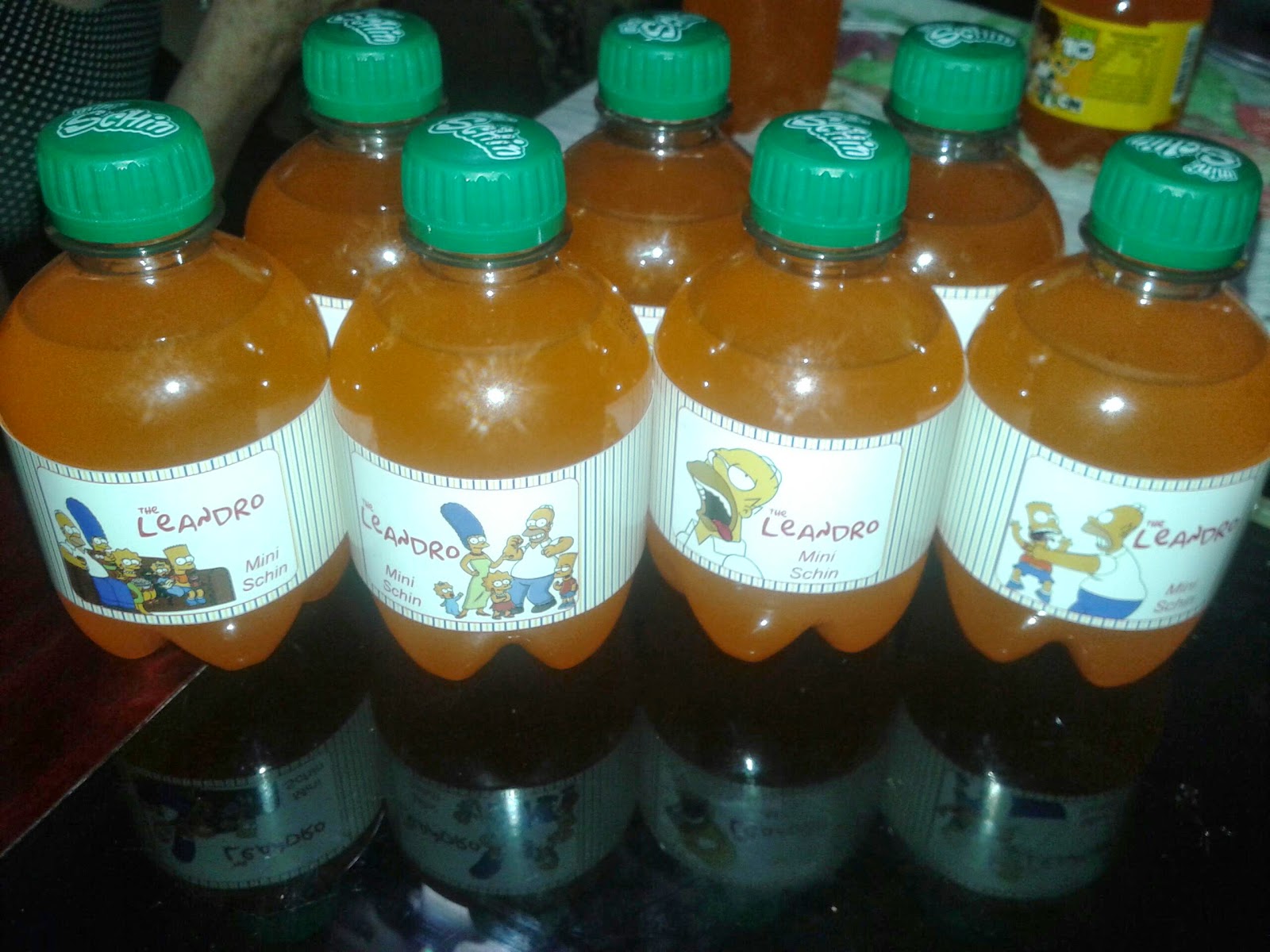 Mundinho de Muriel: Mini schin com rotulo personalizados os simpsons