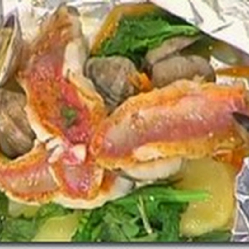 Cartoccio di pesce e verdure