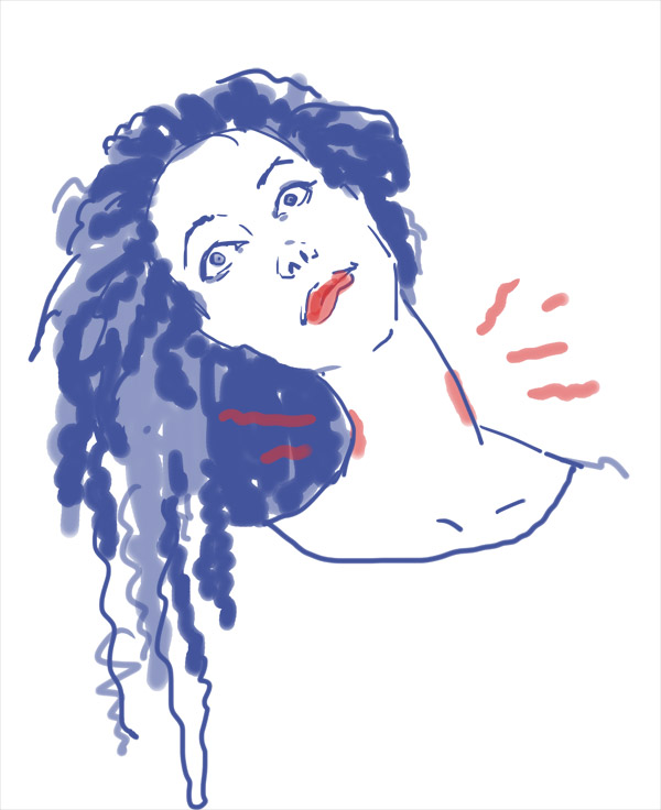 Project 365: Draw The Line: Stiff Neck