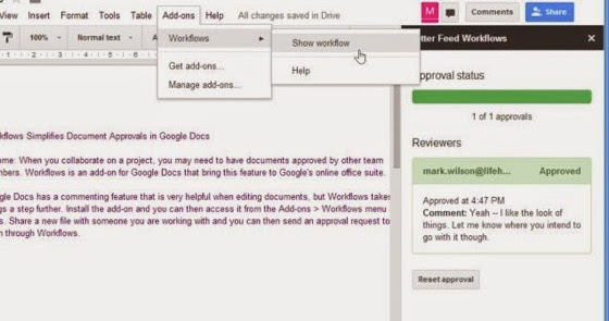 Noted: Workflows Makes Collaborating on Documents in Google Docs Easier ...