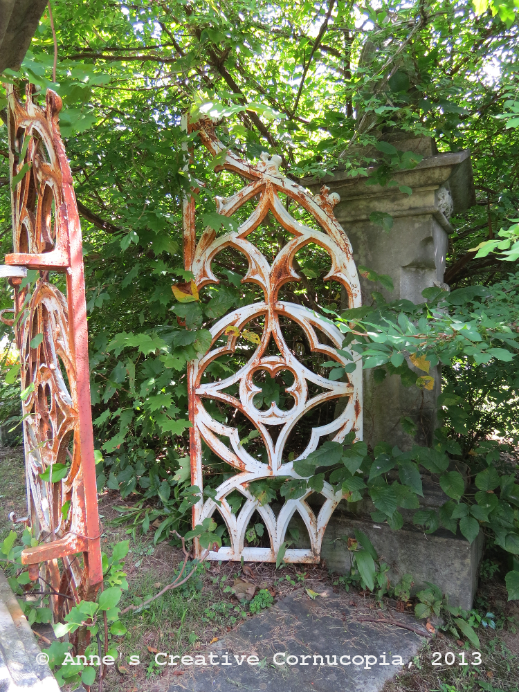 Anne's Creative Cornucopia: White Wrought Iron Cemetery Gate and Fence ...