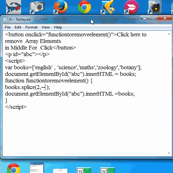 How To Add And Remove Items In Middle Array Elements In Javascript