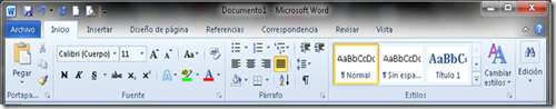 Interfaz de Microsoft Word 2010: Interfaz de Microsoft Word