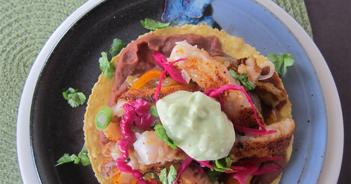 Cuisine Ici: Fish Tostada with Cucumber Avocado Crema