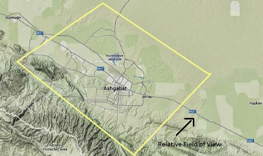 Kopet Dag Mountains Map