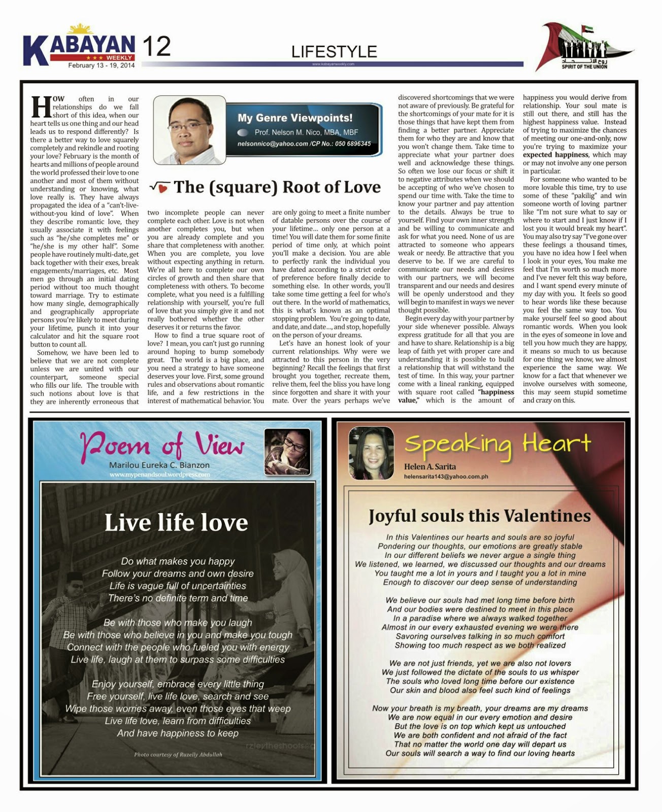 TSE (Tagbino Serving Eagles): KABAYAN WEEKLY NEWSPAPER-UAE POEMS BY ...