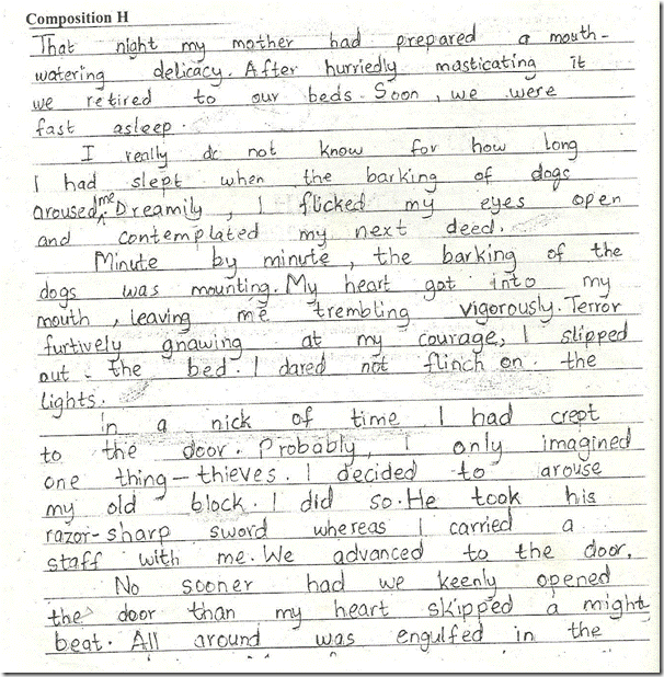 k.c.p.e revision resource: KCPE 2004 Composition analysis