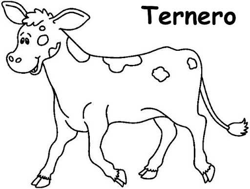 TERNERA DIBUJO PARA COLOREAR