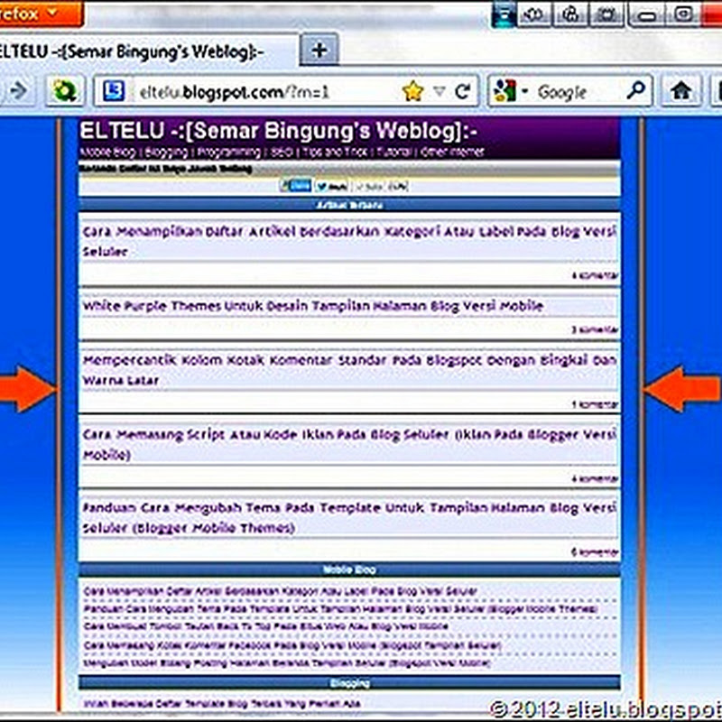 ELTELU: Cara Membuat Atau Menjadikan Posisi Halaman Blog Terletak Di ...
