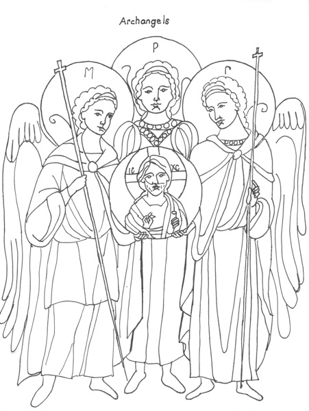 Archangel Raphael Coloring Page Coloring Pages Archangel Raphael Coloring Page Coloring Pages