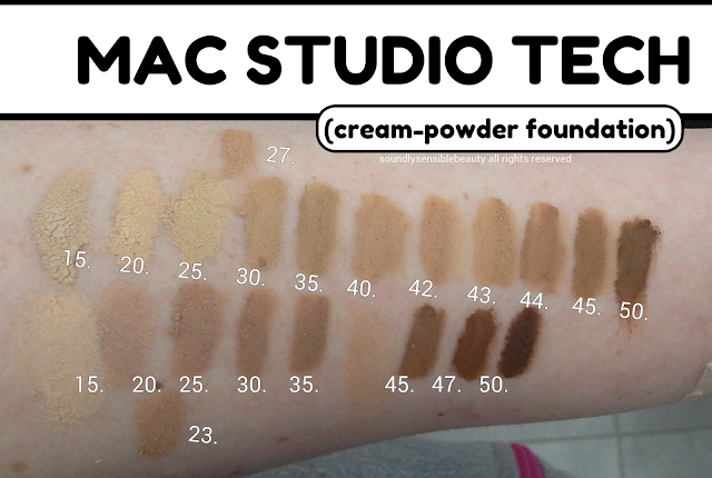 MAC Studio Tech Foundation; Review & Swatches of Shades