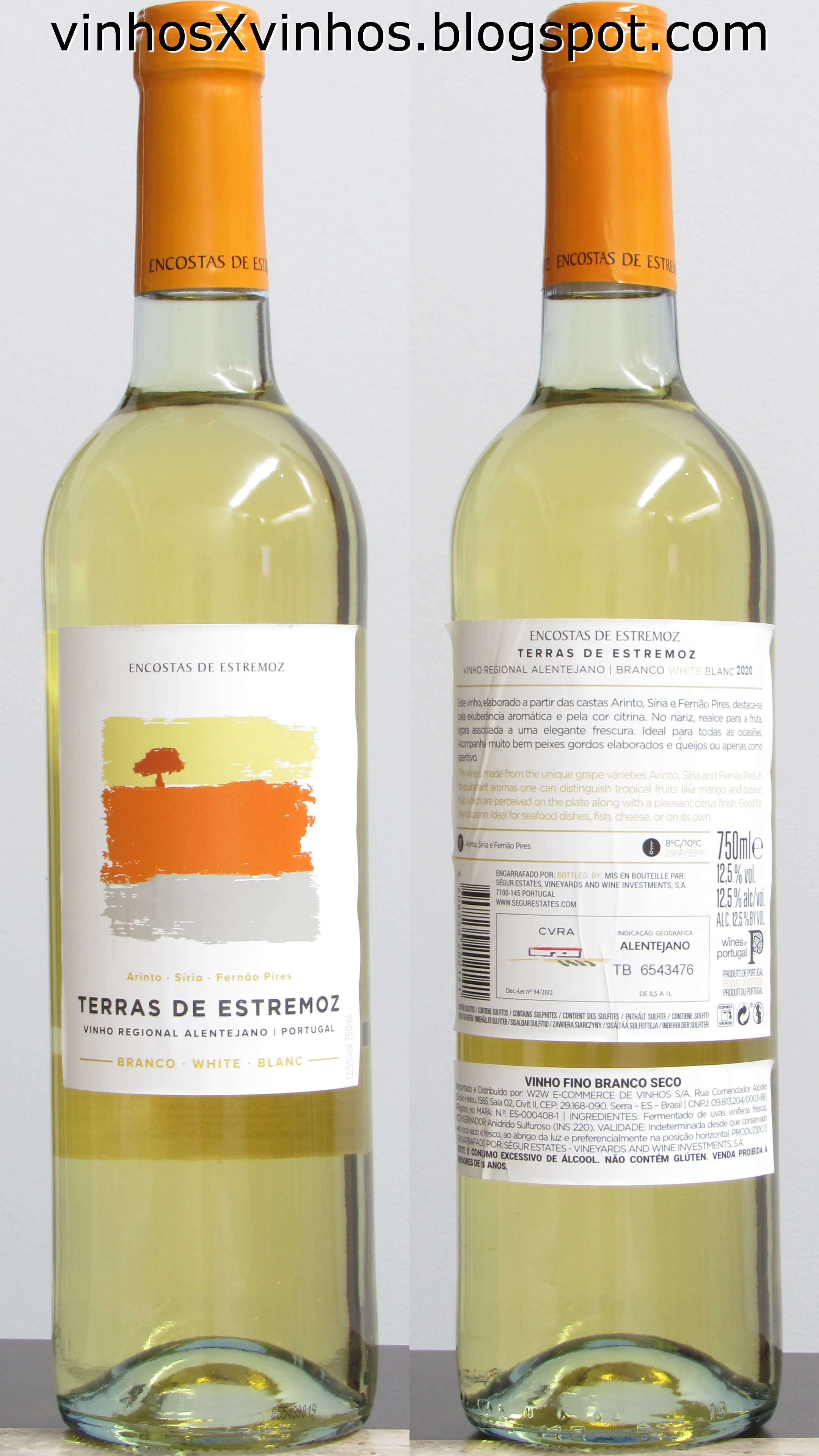 Vinhos x Vinhos: Terras de Estremoz branco