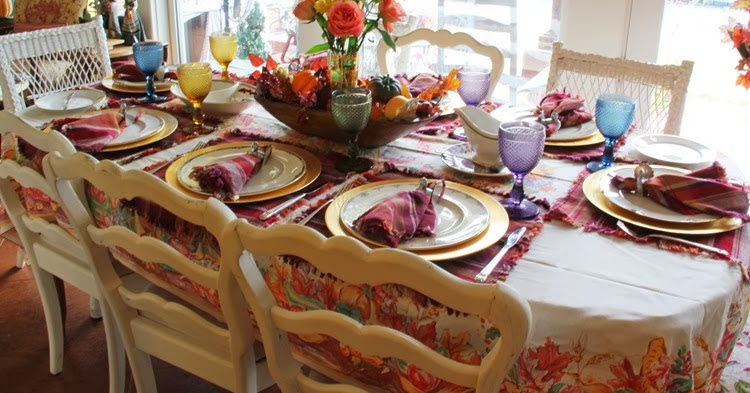 BARGAIN DECORATING WITH LAURIE: THANKSGIVING TABLE FOR EIGHT