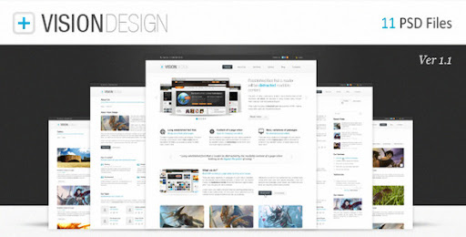 Top Rated PSD Templates sold at ThemeForest.: Vision Design