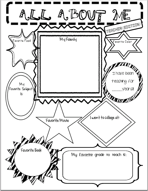 LoveN3rdGrade: All About Me --Teacher Edition