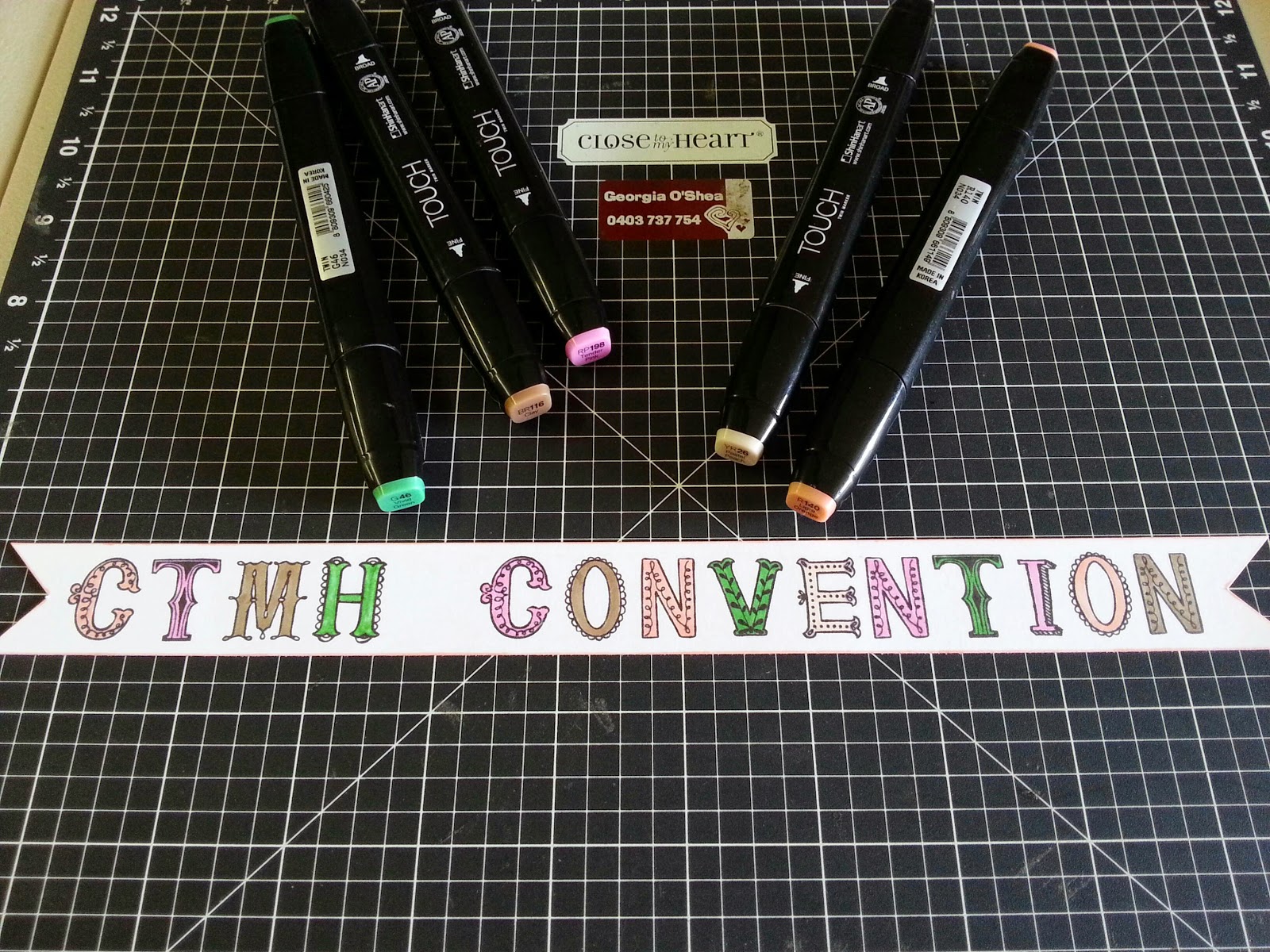 Georgia Creates CTMH Australia: How To Stamp Titles with Alphabet Stamps