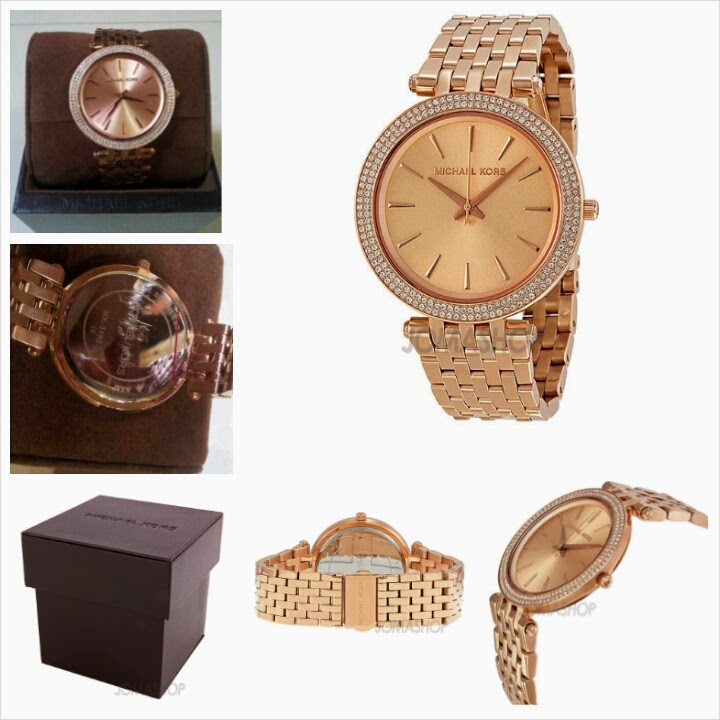 MICHAEL KORS PARKER GLITZ ROSE GOLD DIAL PAVE BEZEL LADIES WATCH MK3192 ...