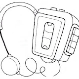 WALKMAN DIBUJOS PARA COLOREAR