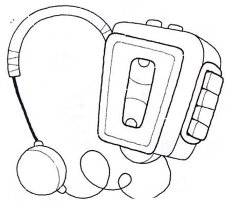 WALKMAN DIBUJOS PARA COLOREAR