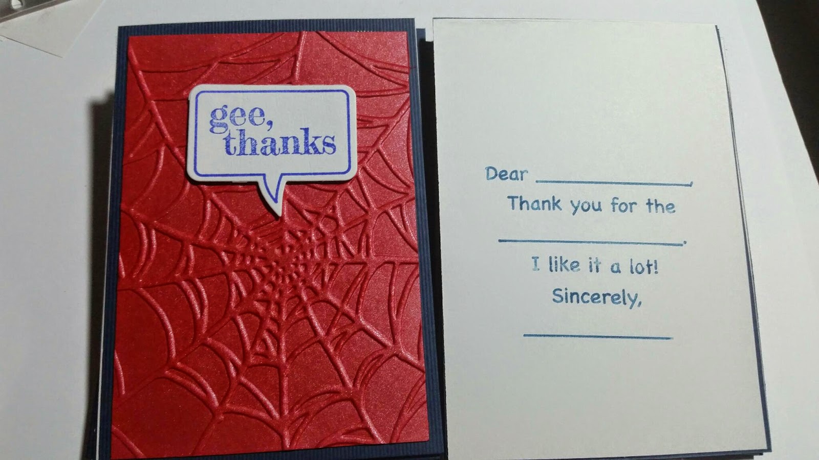 Sharon It With You: Spider-Man invites and Thank You cards