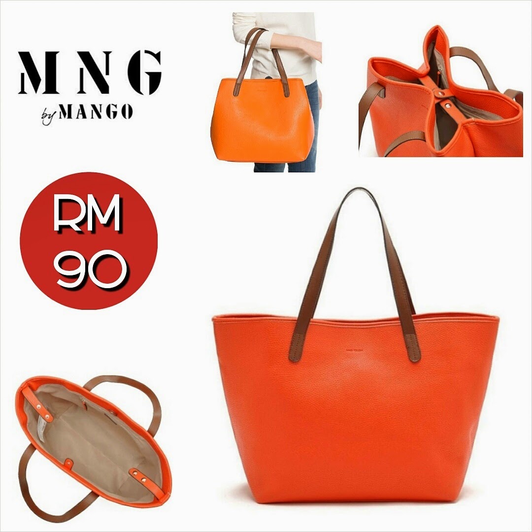 MANGO Shopping Bag (Orange, Coffee and Black) ~ SOLD OUT! - SHANTEK ...