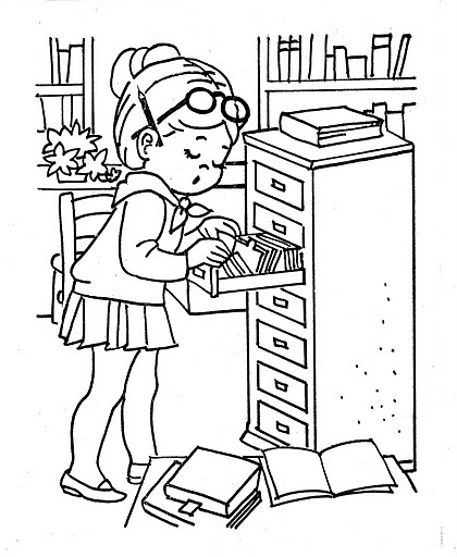 SECRETARY COLORING PAGES