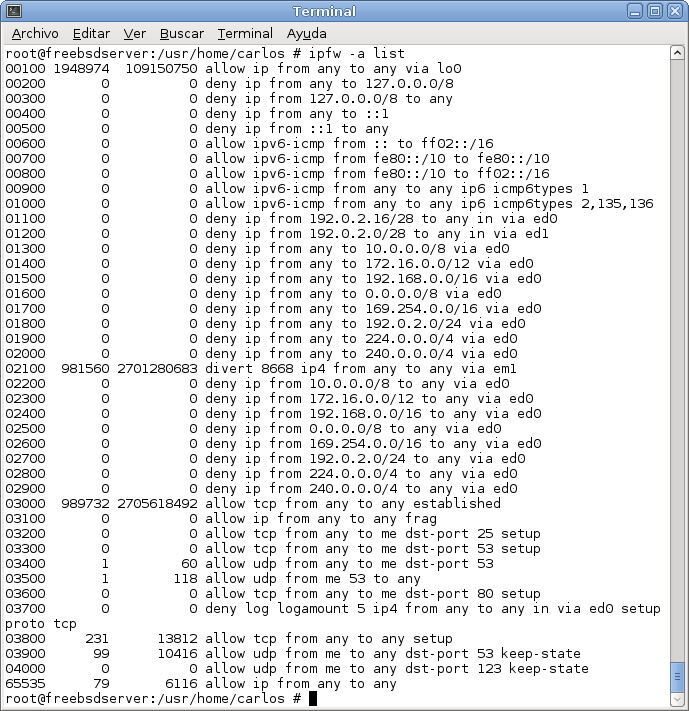 El poder de 01100011 Unix-FreeBSD: FreeBSD server NAT IPFW dhcp-server dnsmasq squid