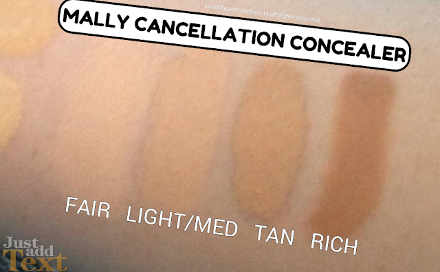 Mally Cancellation Concealer System; Review & Swatches of All Shades