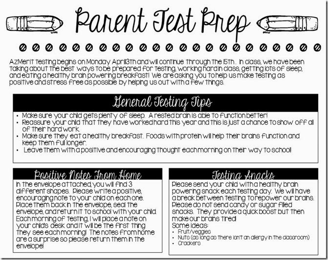 The Blessed Teacher: Parent Test Prep