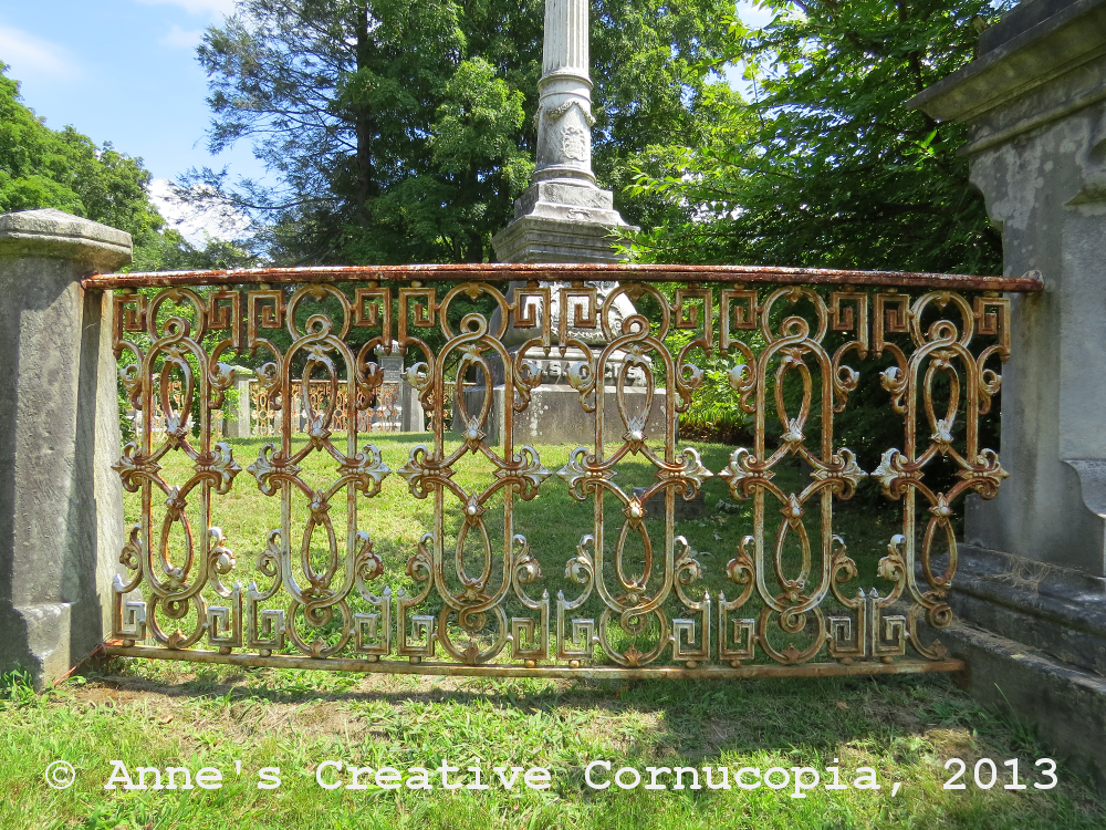 Anne's Creative Cornucopia: White Wrought Iron Cemetery Gate and Fence ...