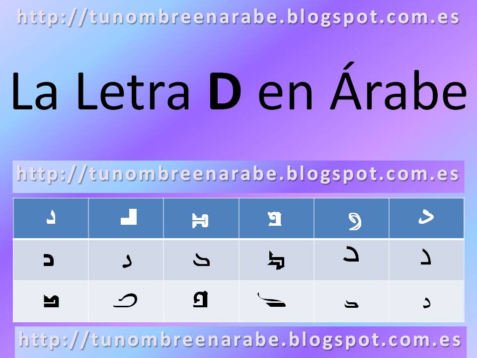 TU NOMBRE EN ÁRABE: Iniciales en Árabe: Las letras A B C D en árabe en ...