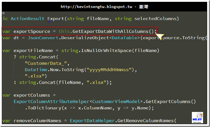 Mrkt 的程式學習筆記 Aspnet Mvc 匯出 Excel 讓使用者挑選要匯出的資料欄位 Part2