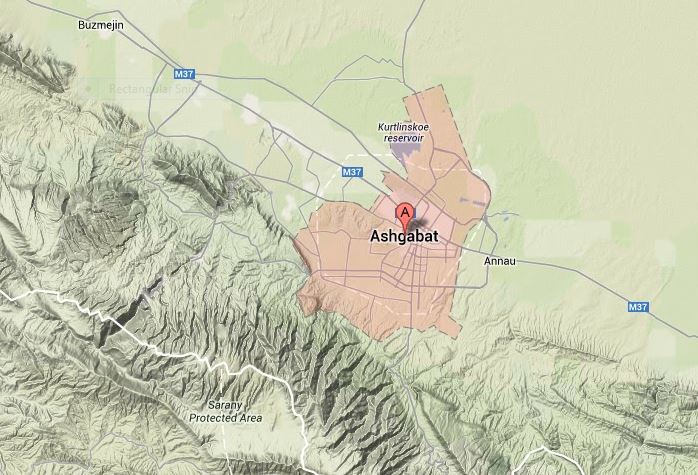 Kopet Dag Mountains Map