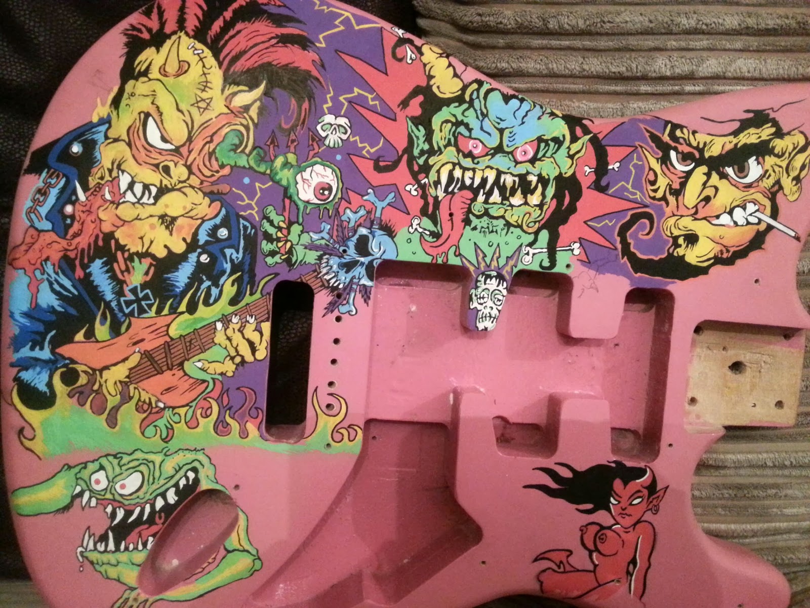 Robin Clement: Sample guitar Ed Roth/ Rob zombie inspired art.