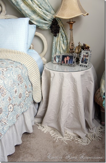 Creative Home Expressions: Table Skirts For The Master Bedroom