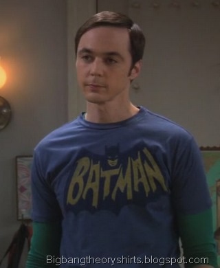Sheldon's Blue Retro Batman T-Shirt From Big Bang Theory - The Big Bang ...