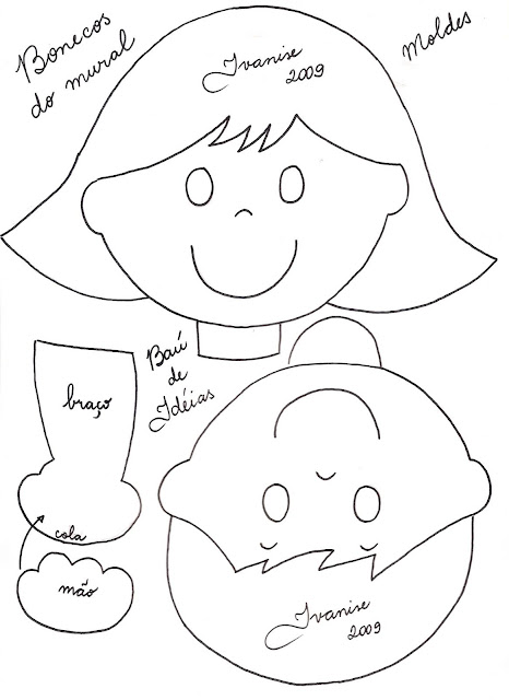 MOLDE DO BONECO – Colorir e Aprender