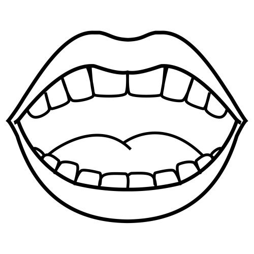 DESENHO BOCA PARA COLORIR