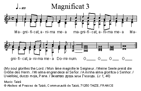 bright and beautiful creations: Magnificat 3 (Taizé)