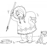 DIBUJOS DE ESQUIMAQLES PARA COLOREAR