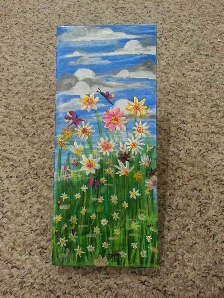 Acrylic painted Daisies!!
