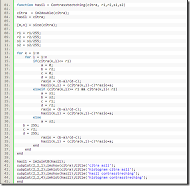 FUNCTION (M-FILE) CONTRAST STRETCHING MATLAB | Wisnu Cyber Information